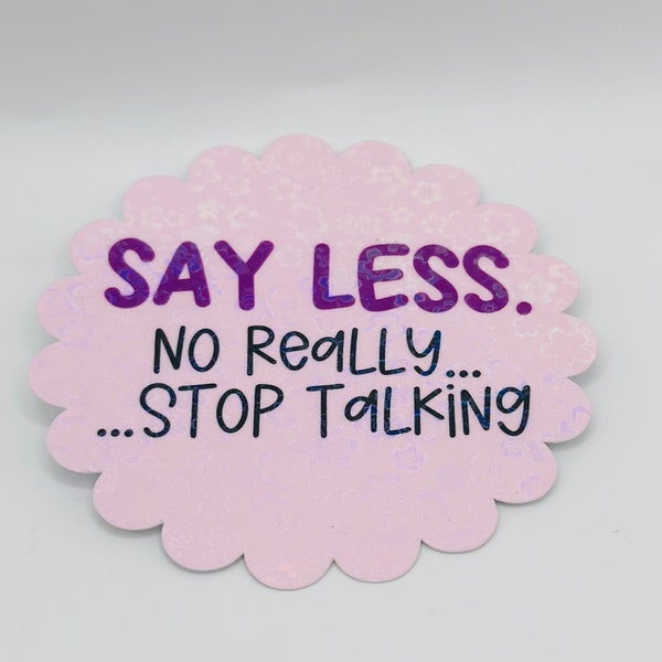 Stop Talking - Etsy