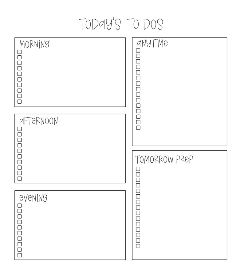 To Do List Printable Template Digital Download Letter - Etsy