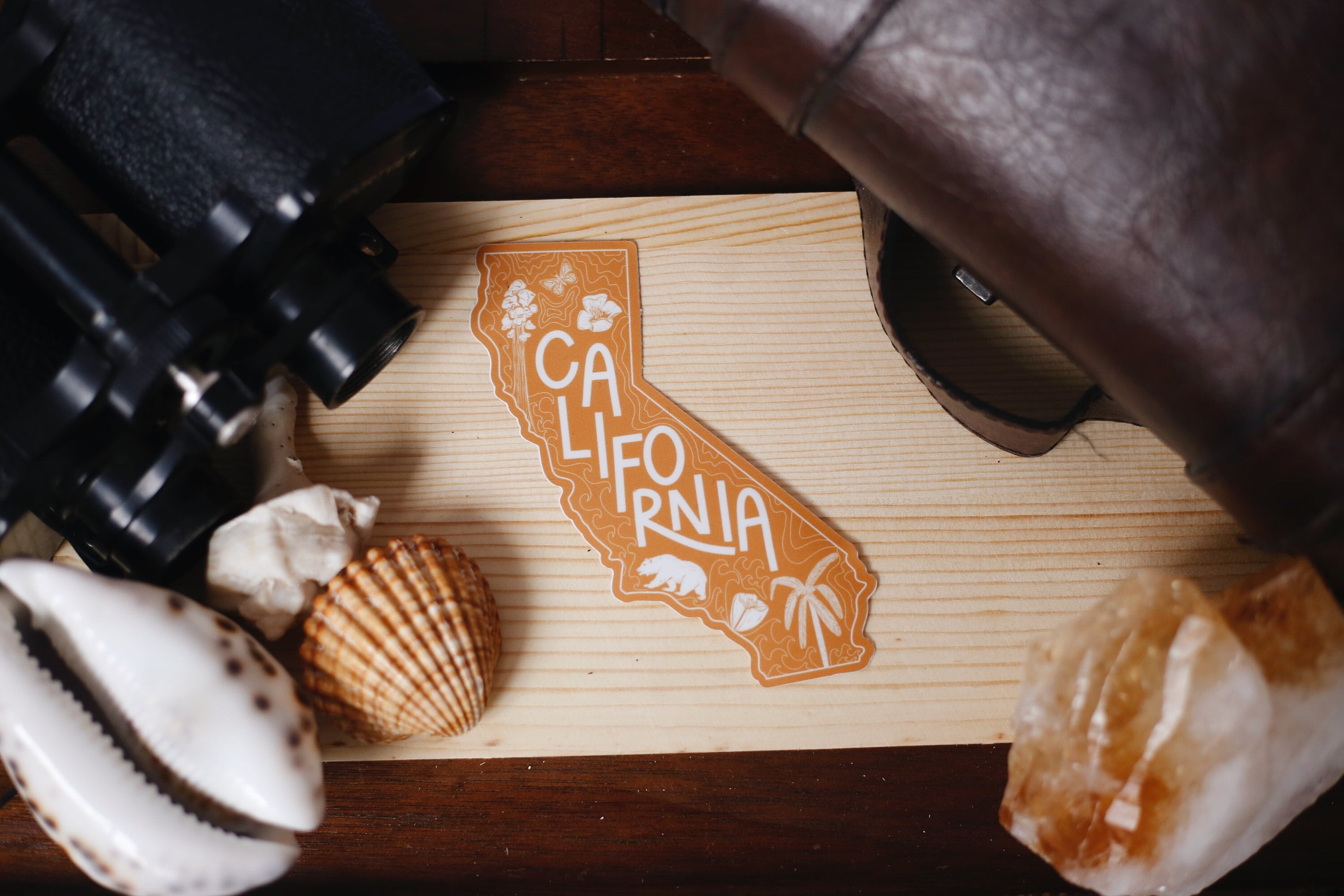 California Vinyl Sticker With State Symbol Illustrations | State ...