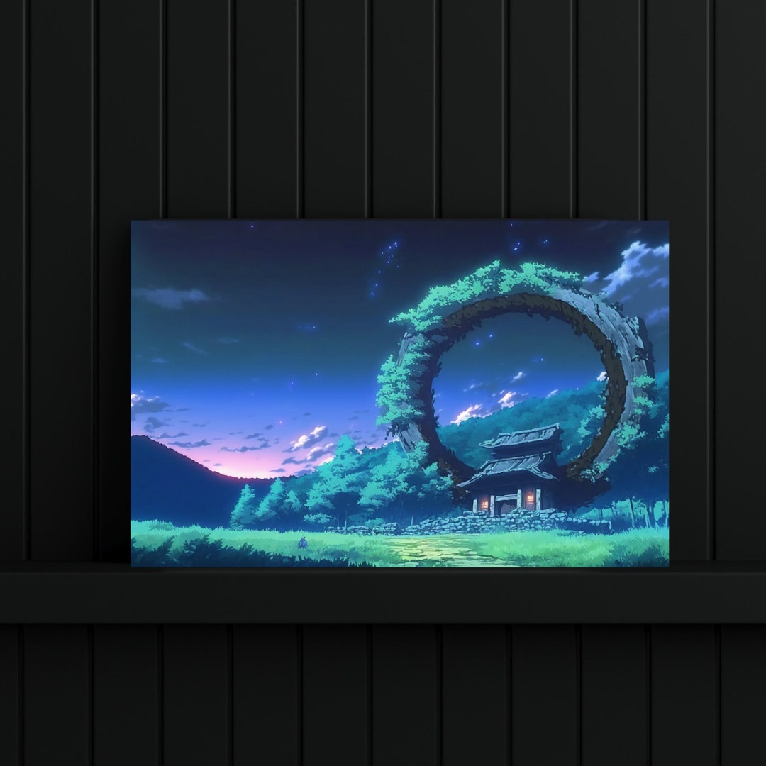 Japanese Wall Art Futuristic Canvas Print Renditioned Artwork ...