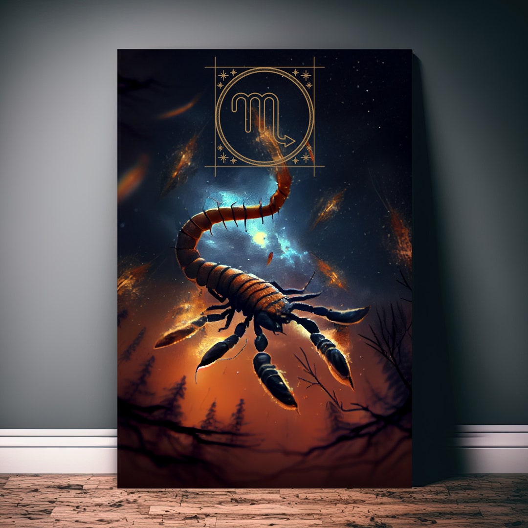 Scorpio Zodiac Wall Art Astrology Sign Print Series Night Sky Scorpion ...