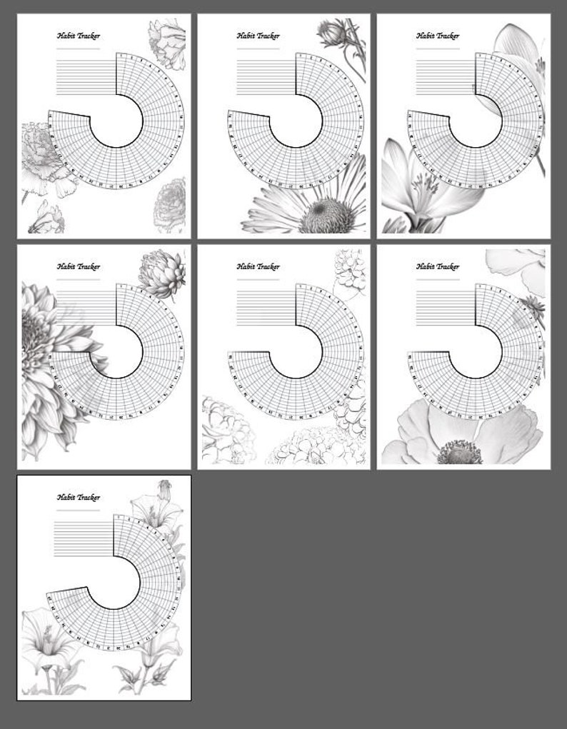 Circle Habit Tracker | Printable Monthly Habit Tracker | Habit Tracker ...