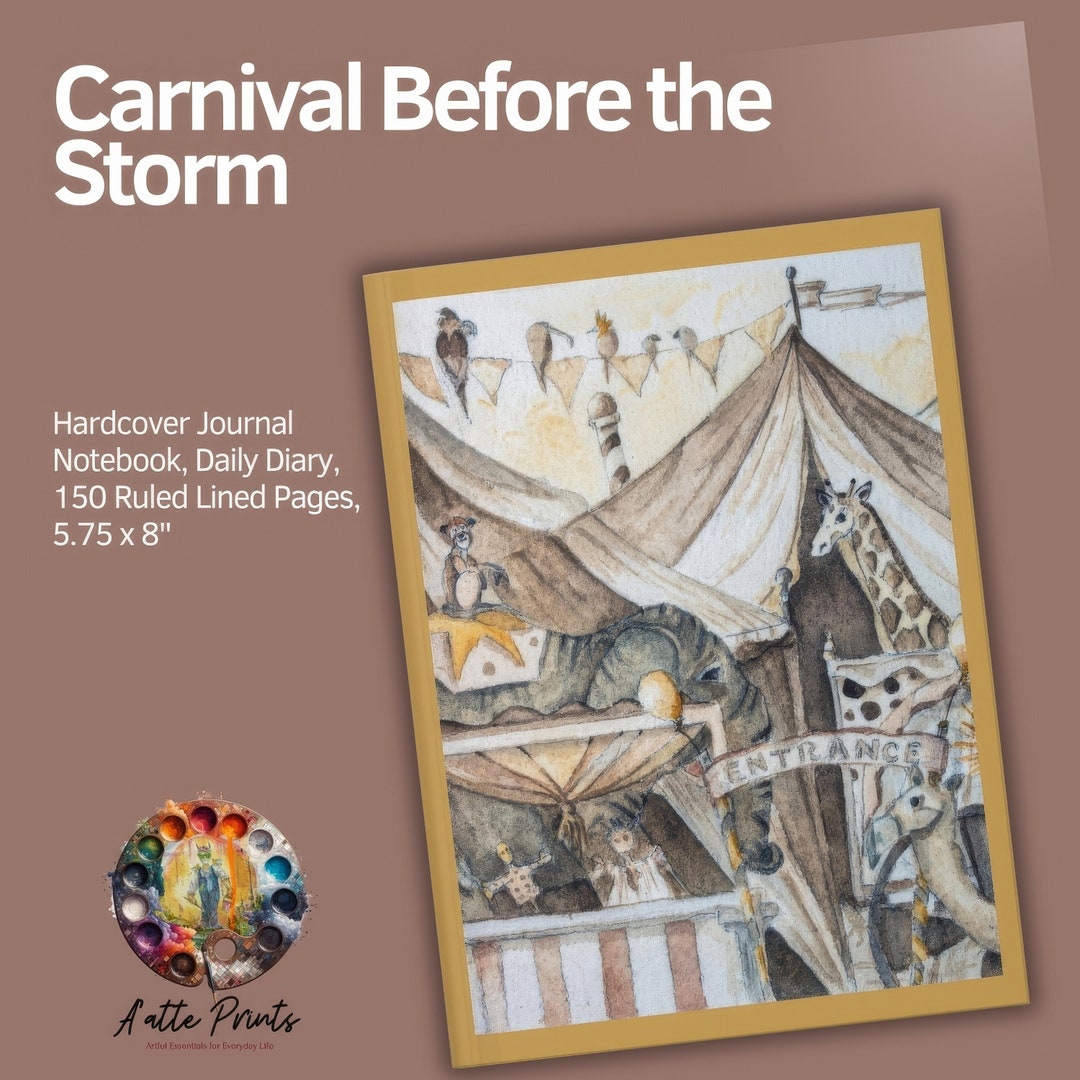 Mindfulness Art Journal - 'carnival Before the Storm' Notebook, 5.75x8 ...