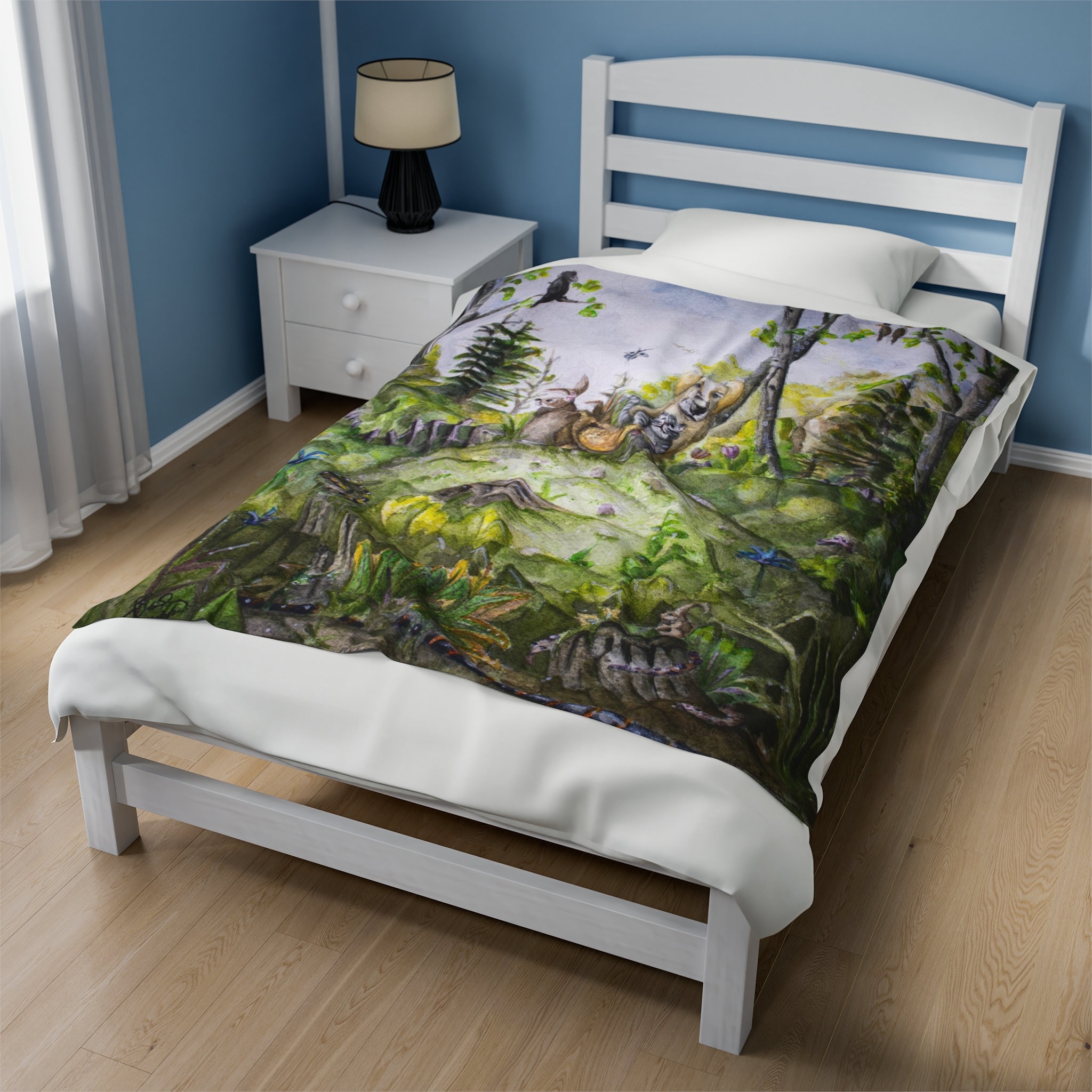 Unexpected Bonds: Forest Mound-plush Velveteen Blanket, Cozy Throw ...