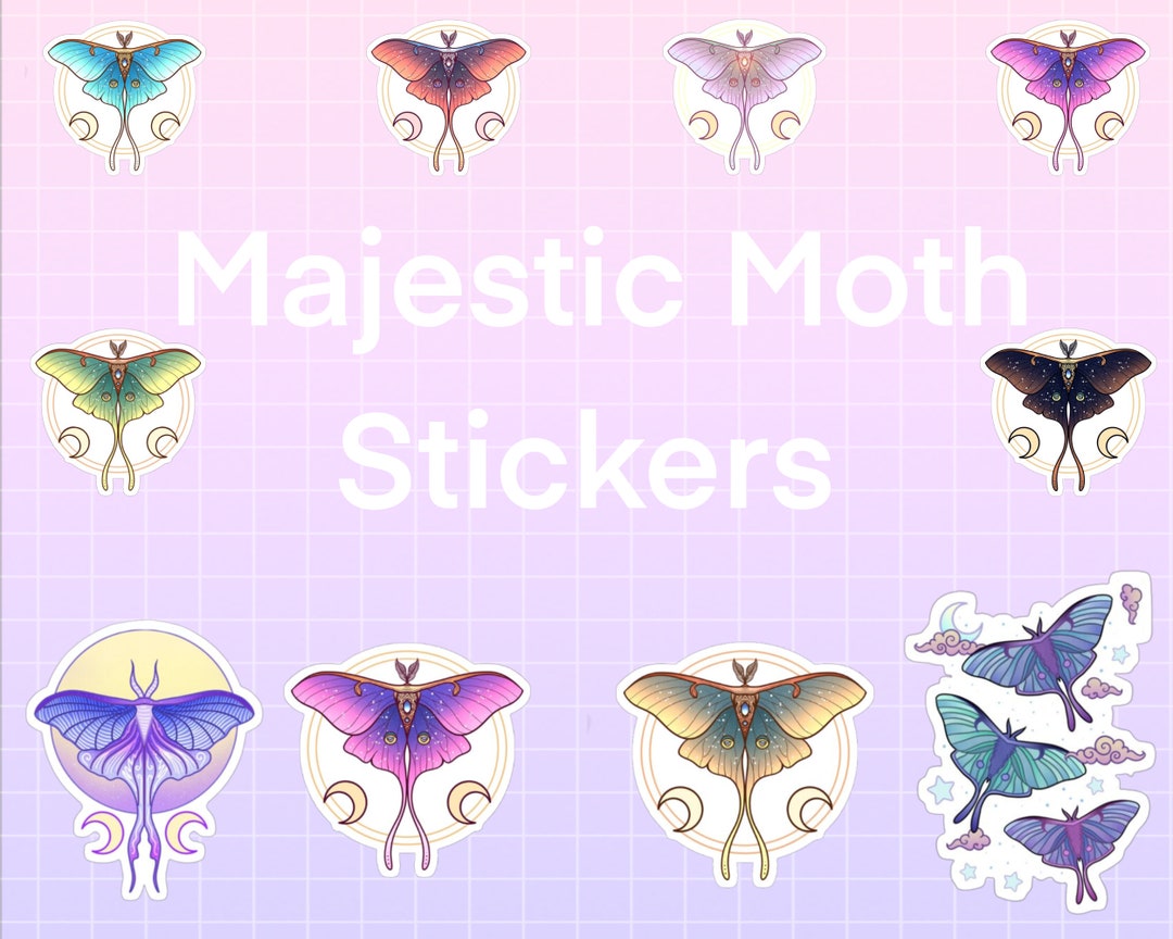 Majestic Moth Die Cut Stickers Laptop Stickers Waterproof - Etsy