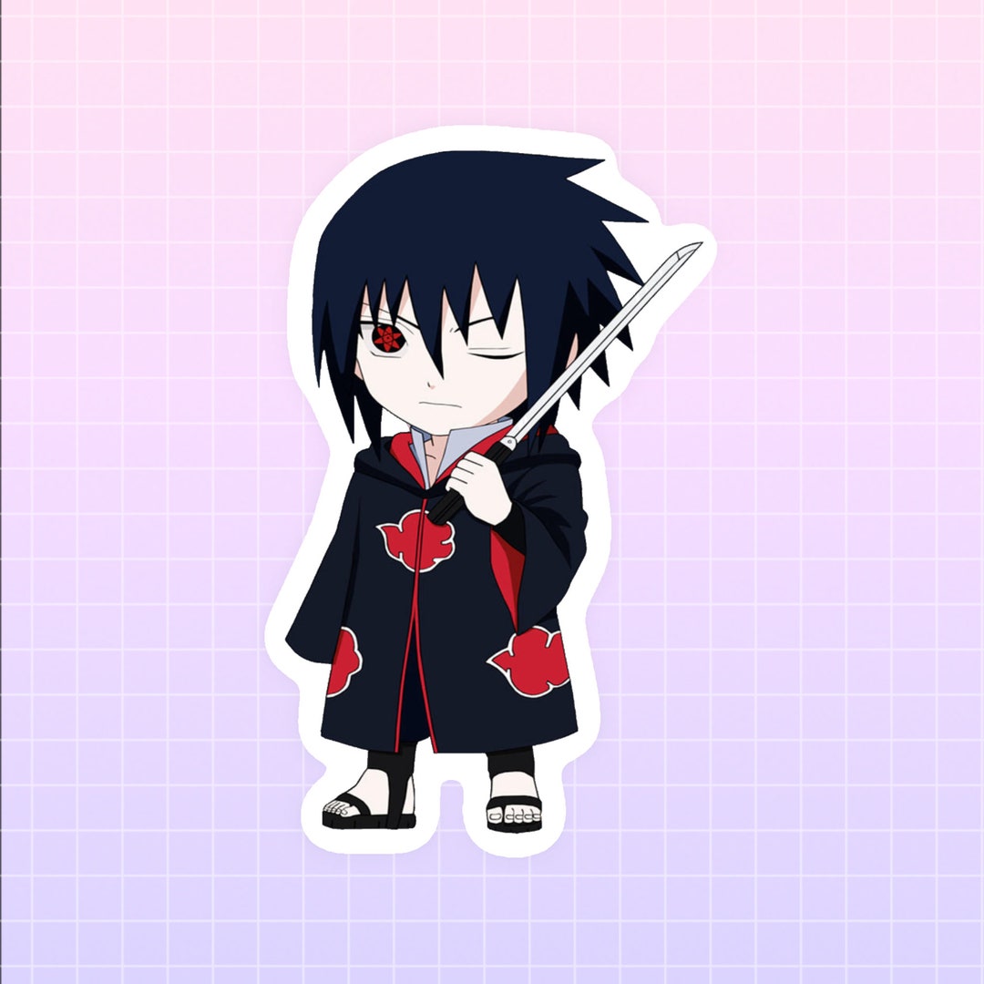 Sasuke Die Cut Sticker Naruto Sticker Aesthetic Laptop Stickers - Etsy