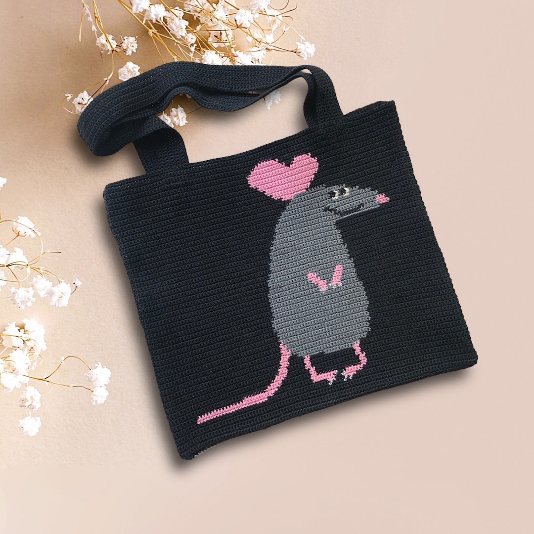 Mia Mouse Crochet Bag Pattern: Intarsia Tote (PDF Pattern) - Etsy