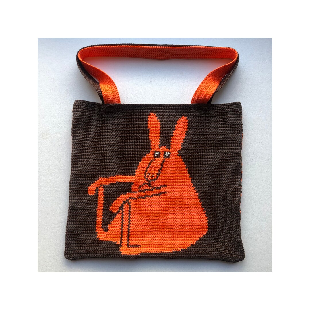 Crochet Bag Pattern: Angry Rabbit Bunny Tote, Intarsia (PDF Pattern) - Etsy