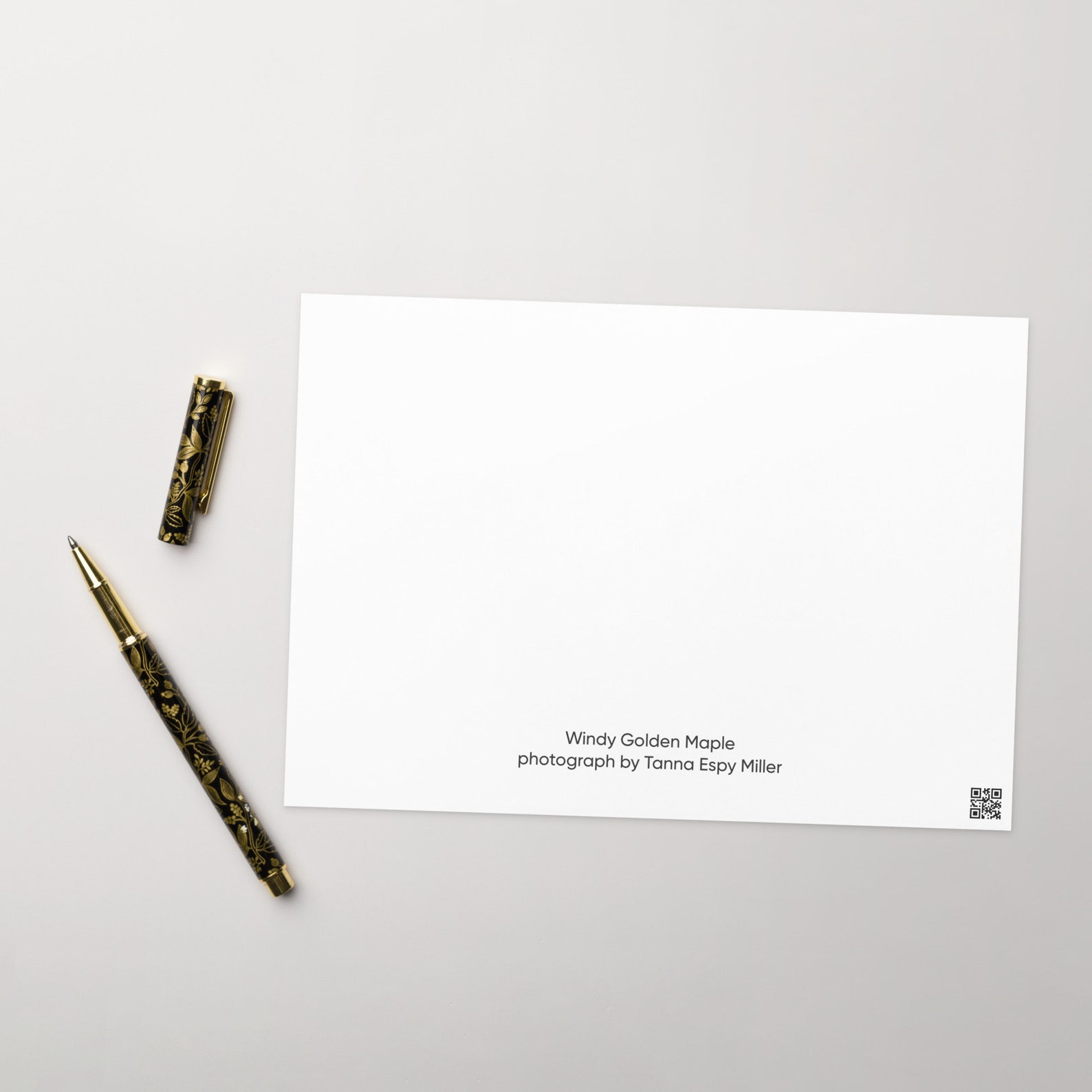 Windy Golden Maple Tree Greeting Card - Etsy