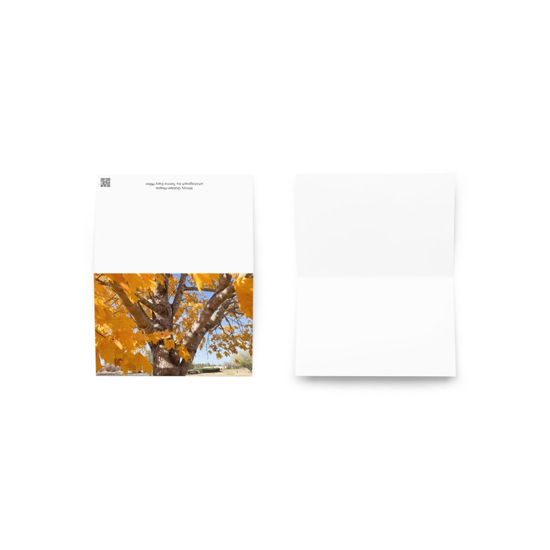 Windy Golden Maple Tree Greeting Card - Etsy