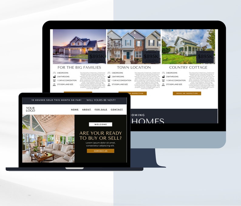 Luxury Real Estate Agent Website Canva Website Template - Etsy