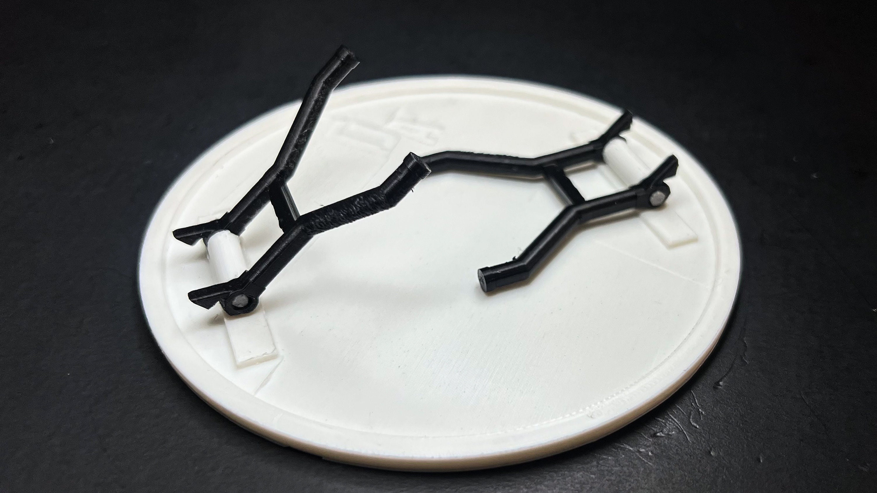 1:18 Scale Version of a 6' White Round Table With Foldable Legs. 118 ...
