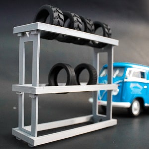 1:18 Tire Storage Rack With Rigid Prop Tires - Etsy