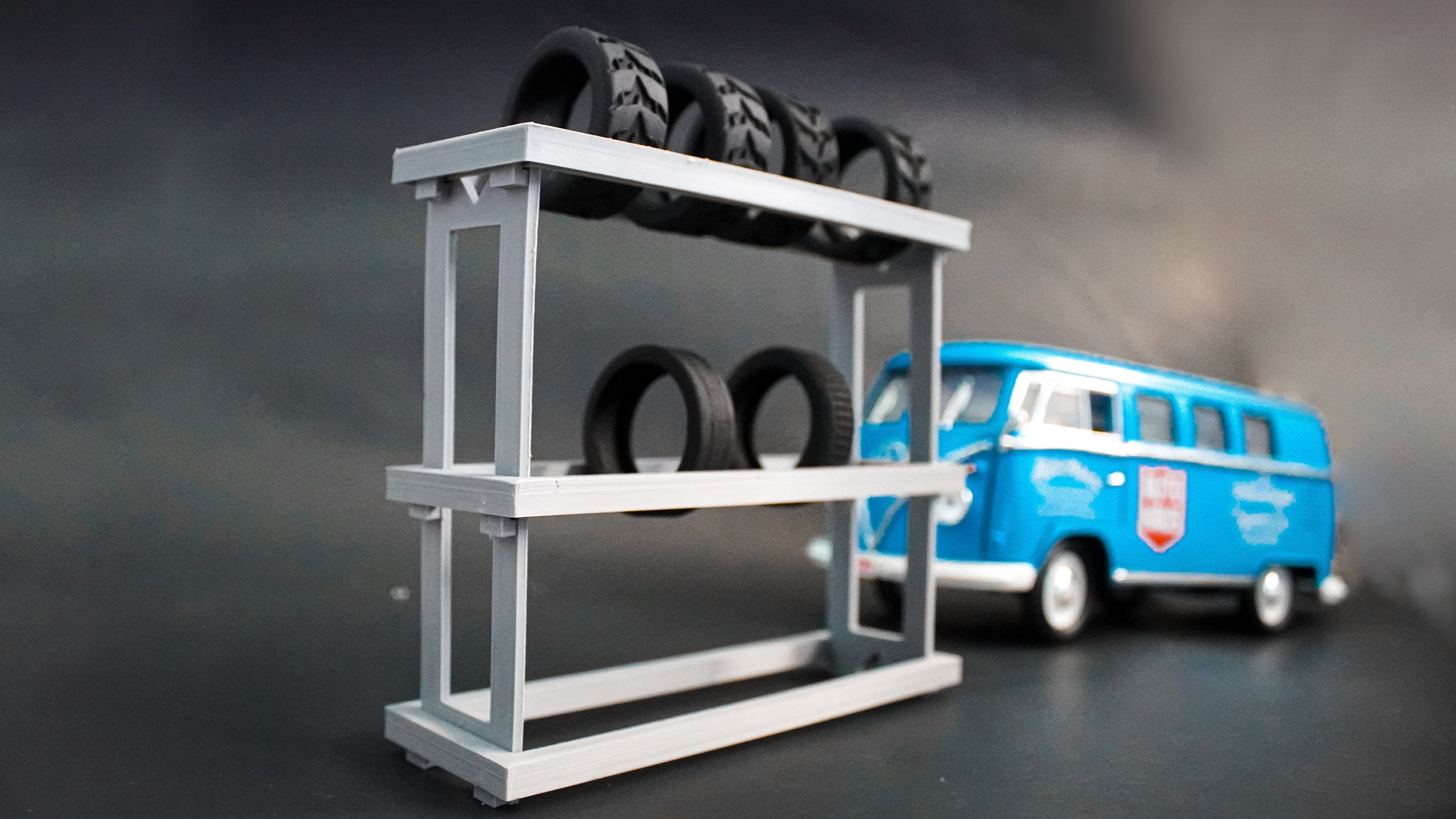 1:18 Tire Storage Rack With Rigid Prop Tires - Etsy