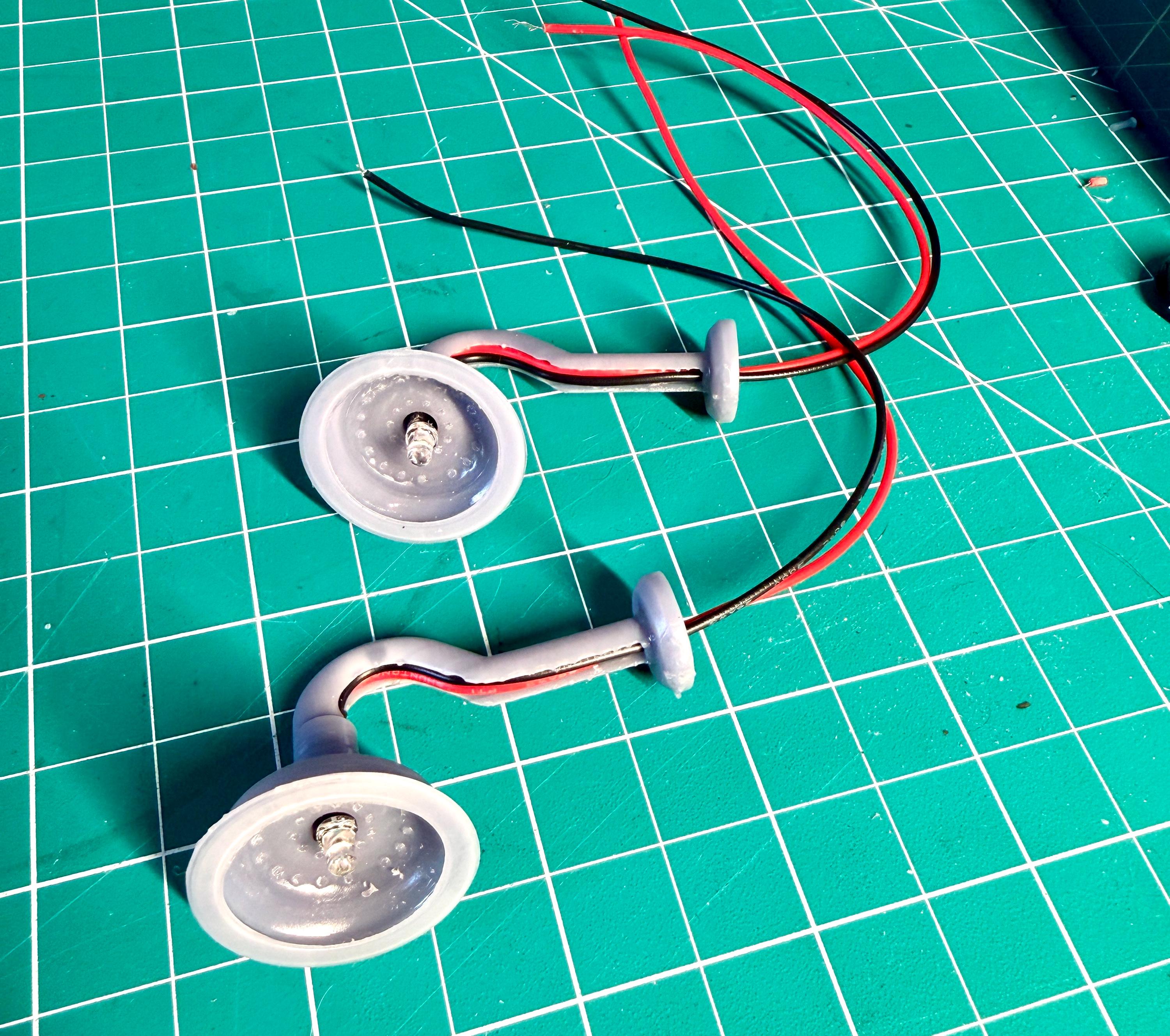 1:12 Scale Barn Lamp 2pcs. LED Light, Wired Light, Hollow / Cutaway - Etsy