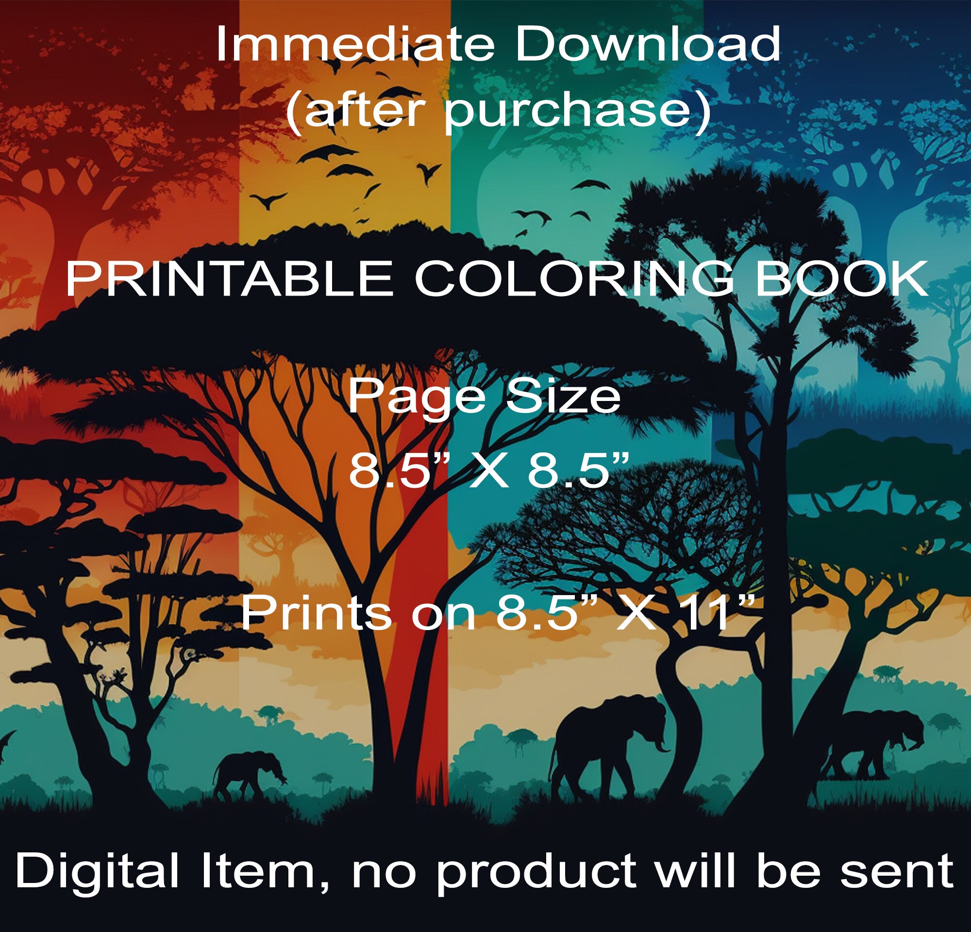 Alphabet Safari: Adventures in Coloring - Etsy