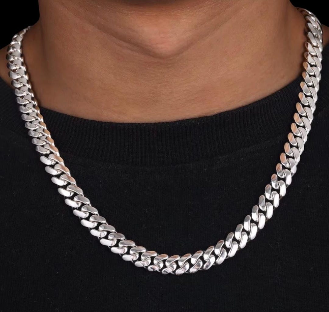 925 Sterling Silver Cuban Link Chain Necklace | Minimalist Hip Hop ...