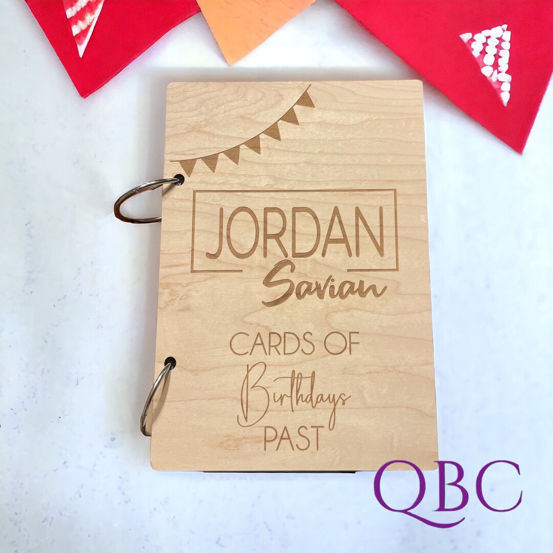 Custom Card Saver for Birthday Keepsake for Birthday Cards Card Book ...