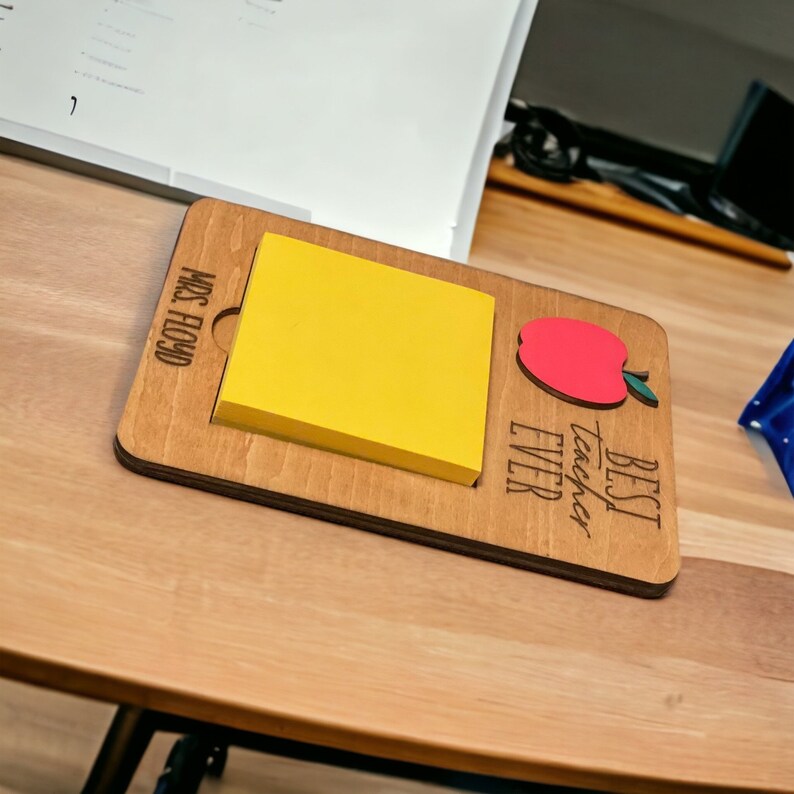 Teacher Appreciation Post It Note Holder, Sticky Note Holder, Teacher ...