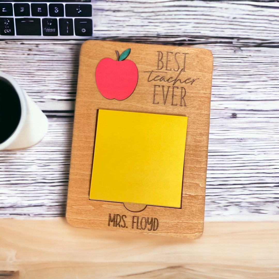 Teacher Appreciation Post It Note Holder, Sticky Note Holder, Teacher ...