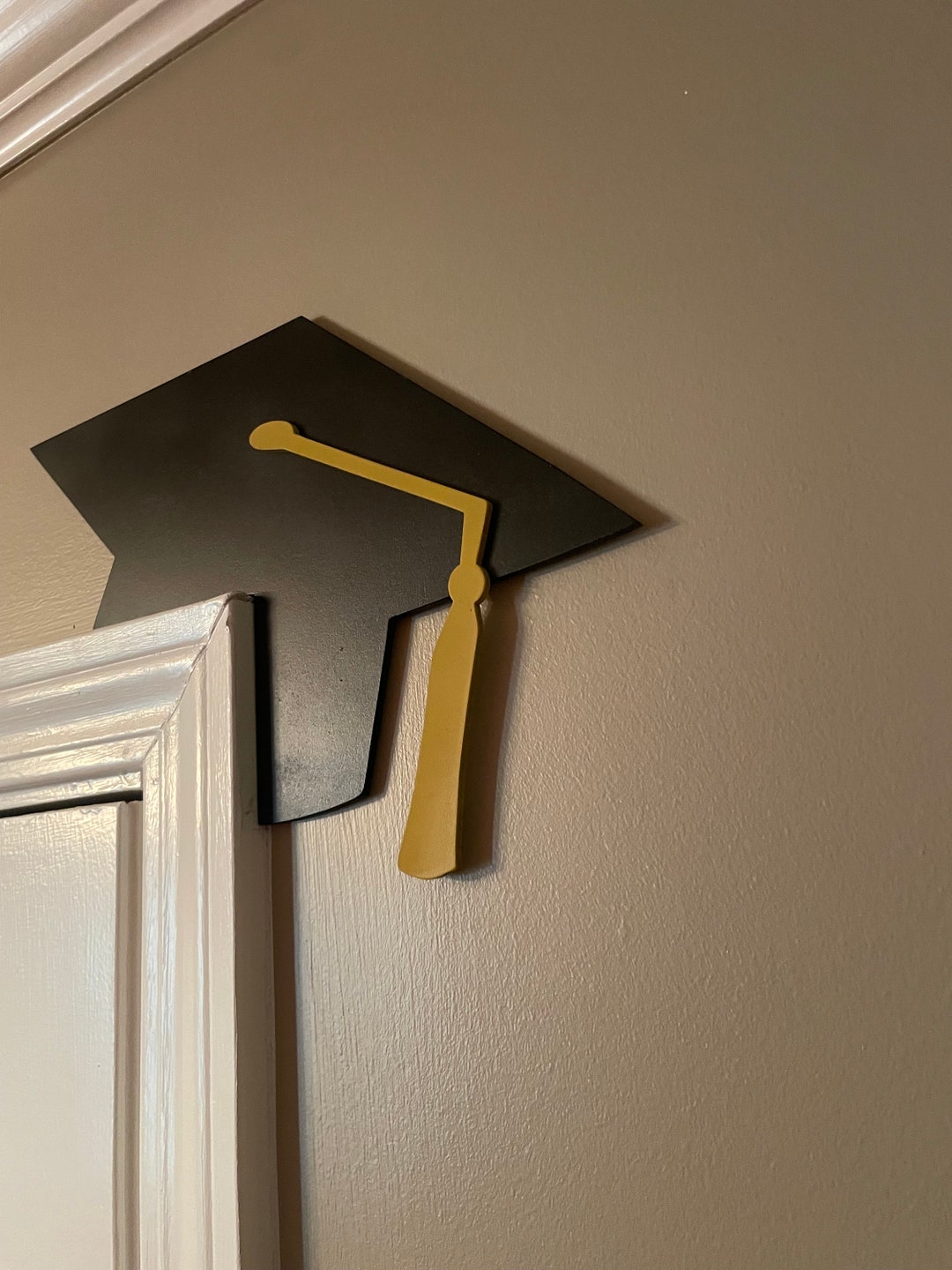 Graduation Door Frame Corner Decor, Cap and Tassel Door Design, Black ...