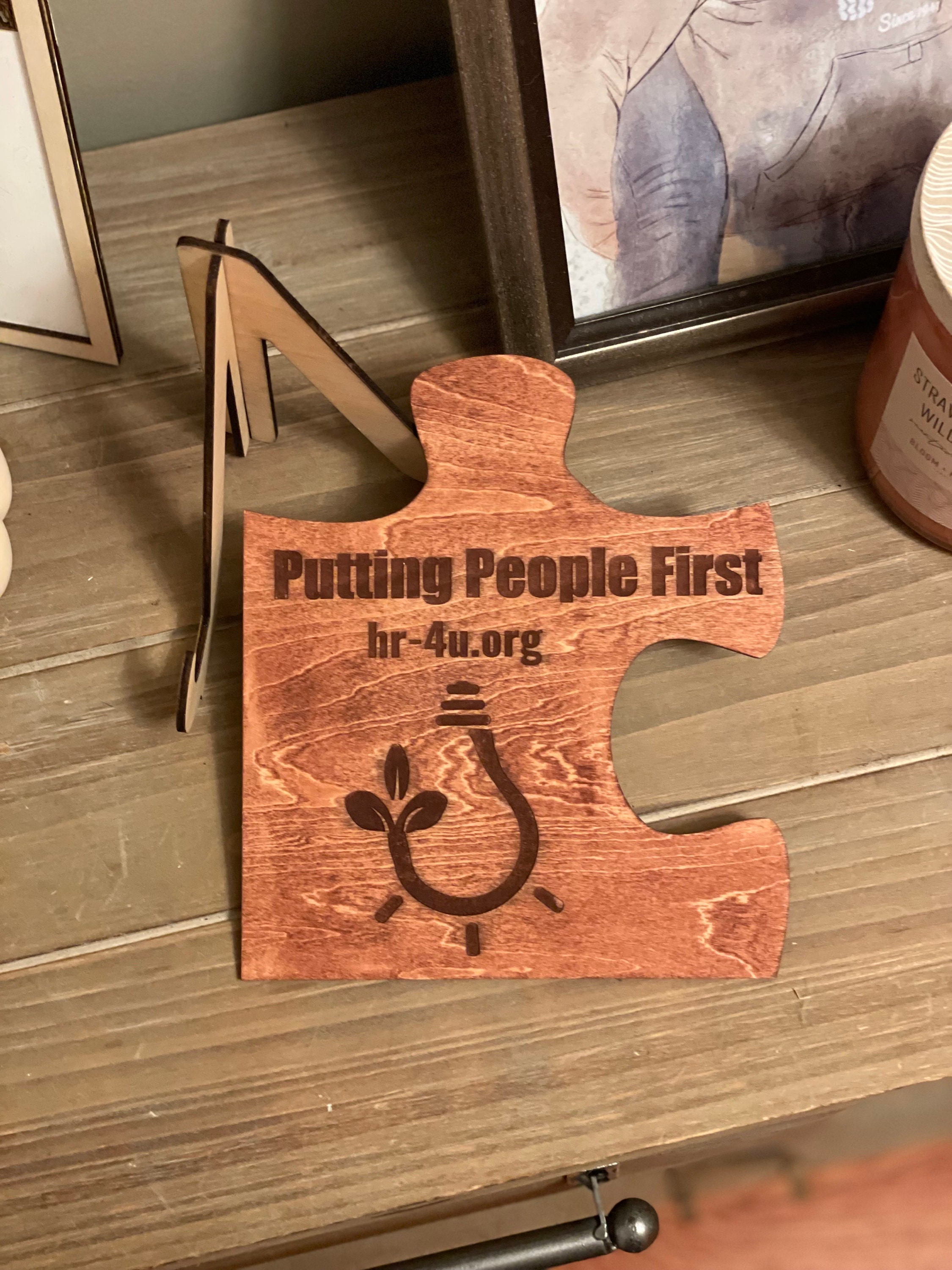 HR-4U Non Profit Puzzle Piece Support, Shelf Sign Desk Decor - Etsy