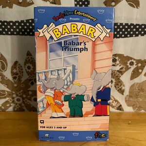 Vintage Babar the Elephant VHS Movie TV Shows Childrens Cartoon Kids ...