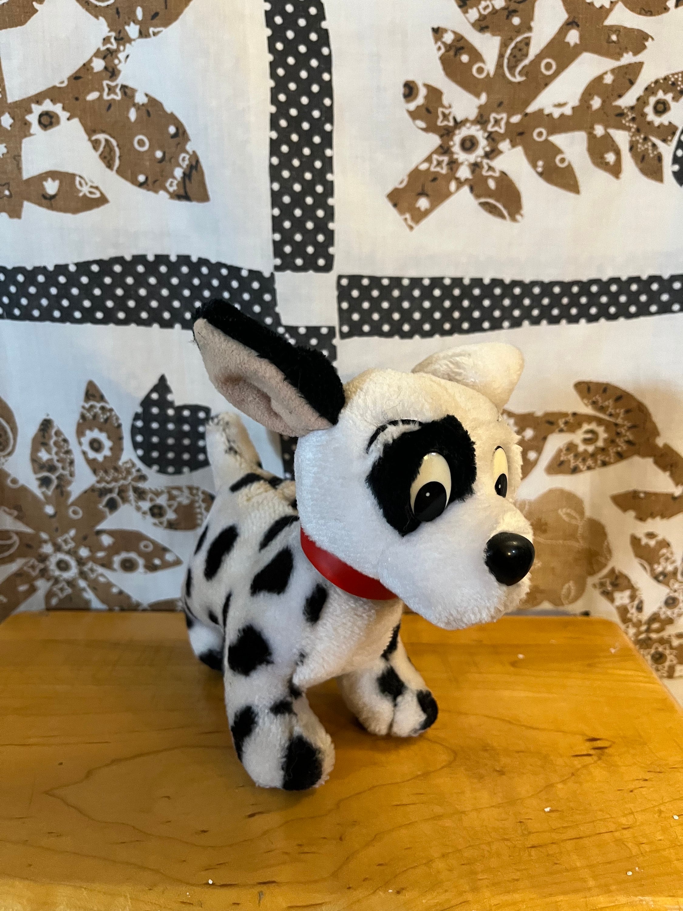 Disney 101 Dalmatians Patch Plush Puppy Dog Doll Red Collar Vintage ...