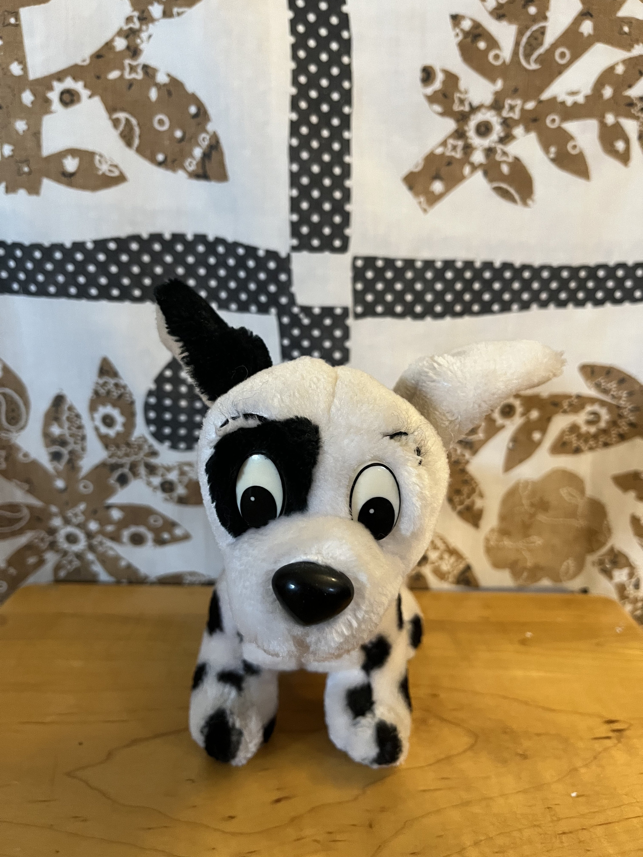 Disney 101 Dalmatians Patch Plush Puppy Dog Doll Red Collar Vintage ...