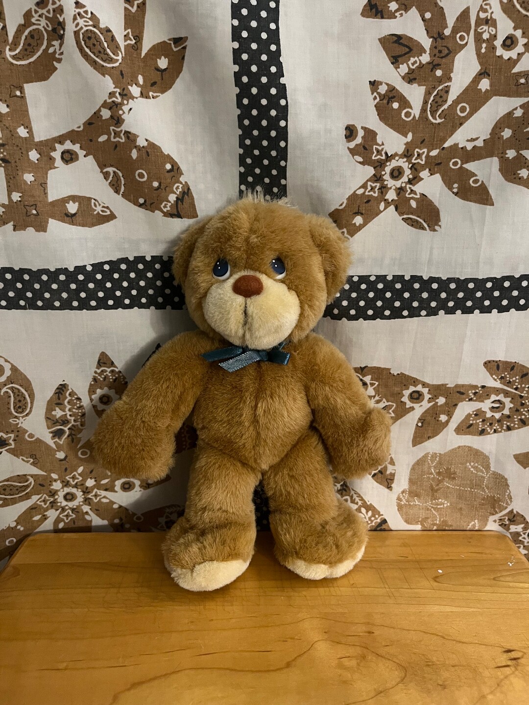 Brown Teddy Bear Plush Doll Stuffed Animal Bow Tie Ribbon Cute Bears ...