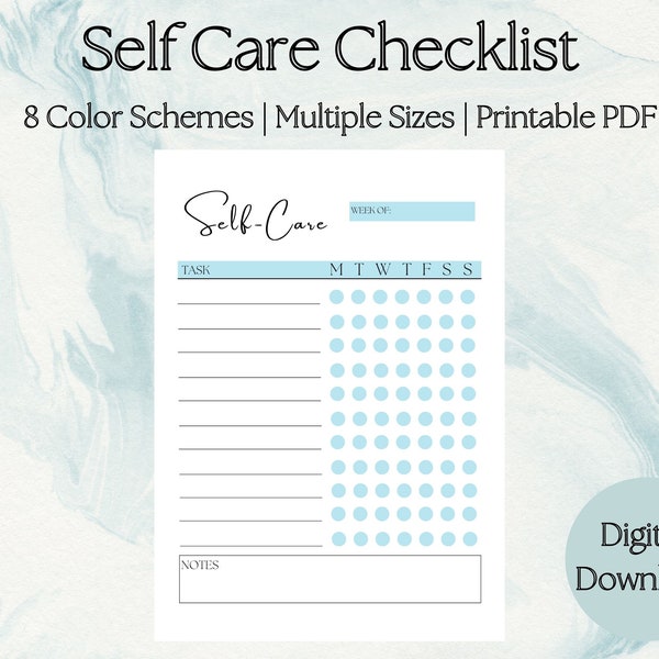 Self Care Task List - Etsy