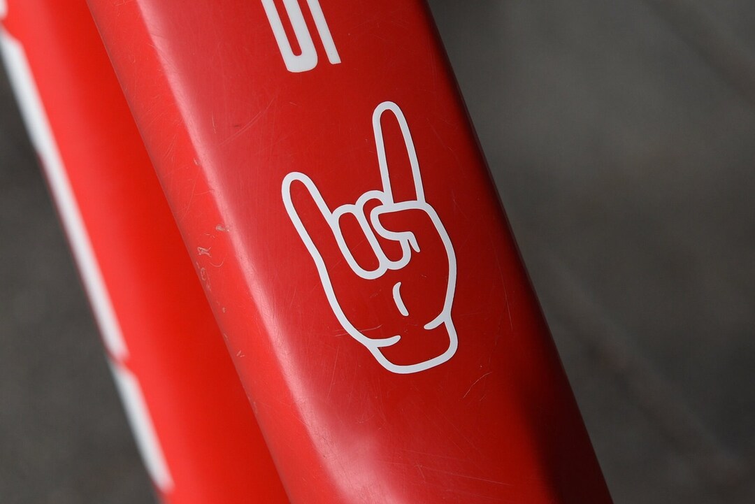 Horns Hand Sign Sticker 2 Pack - Etsy