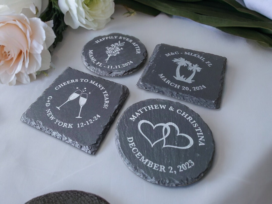 Bulk Wedding Coasters, Wedding Favors for Guests, Wedding Reception ...