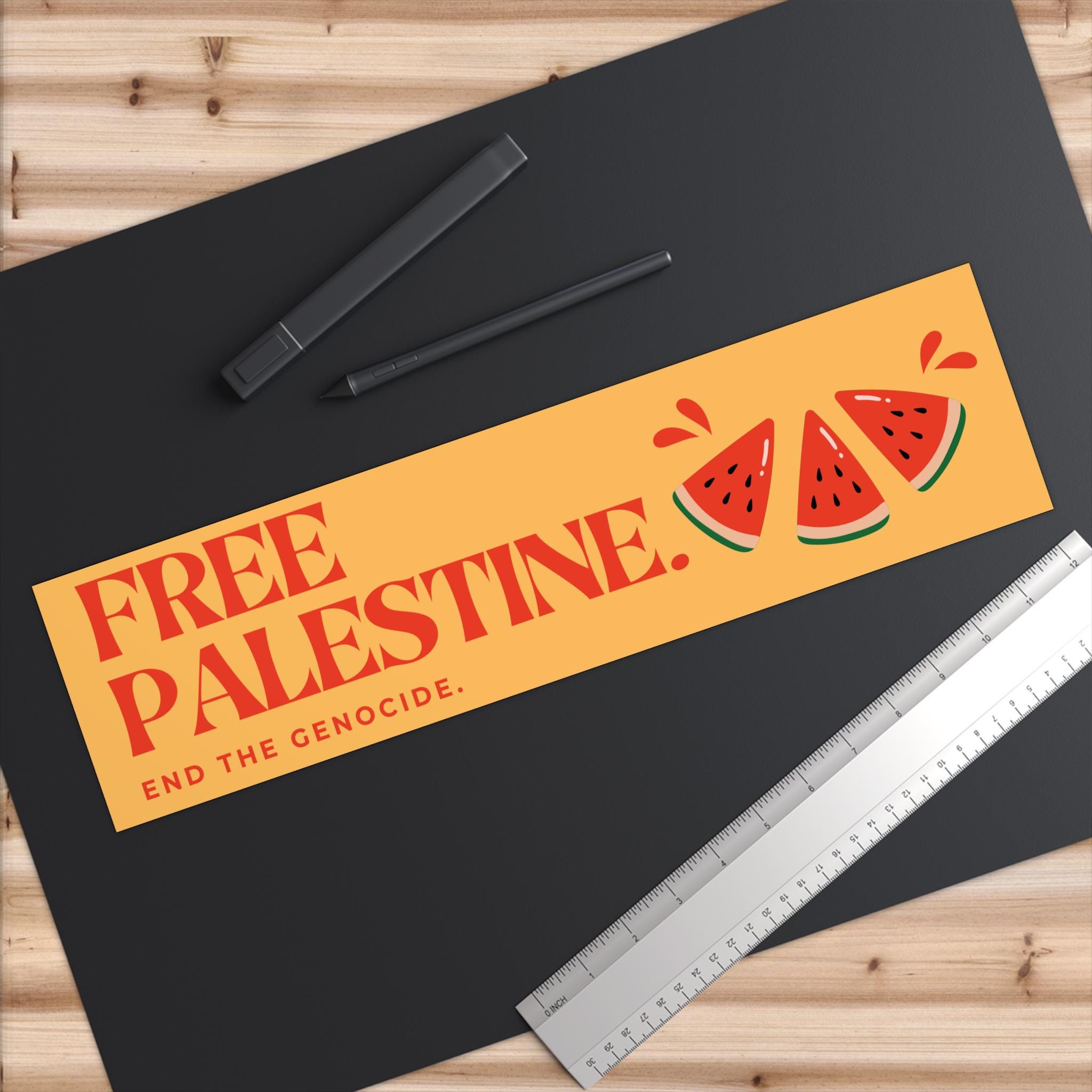 Free Palestine Bumper Sticker for a Cause End the Genocide Support PCRF ...
