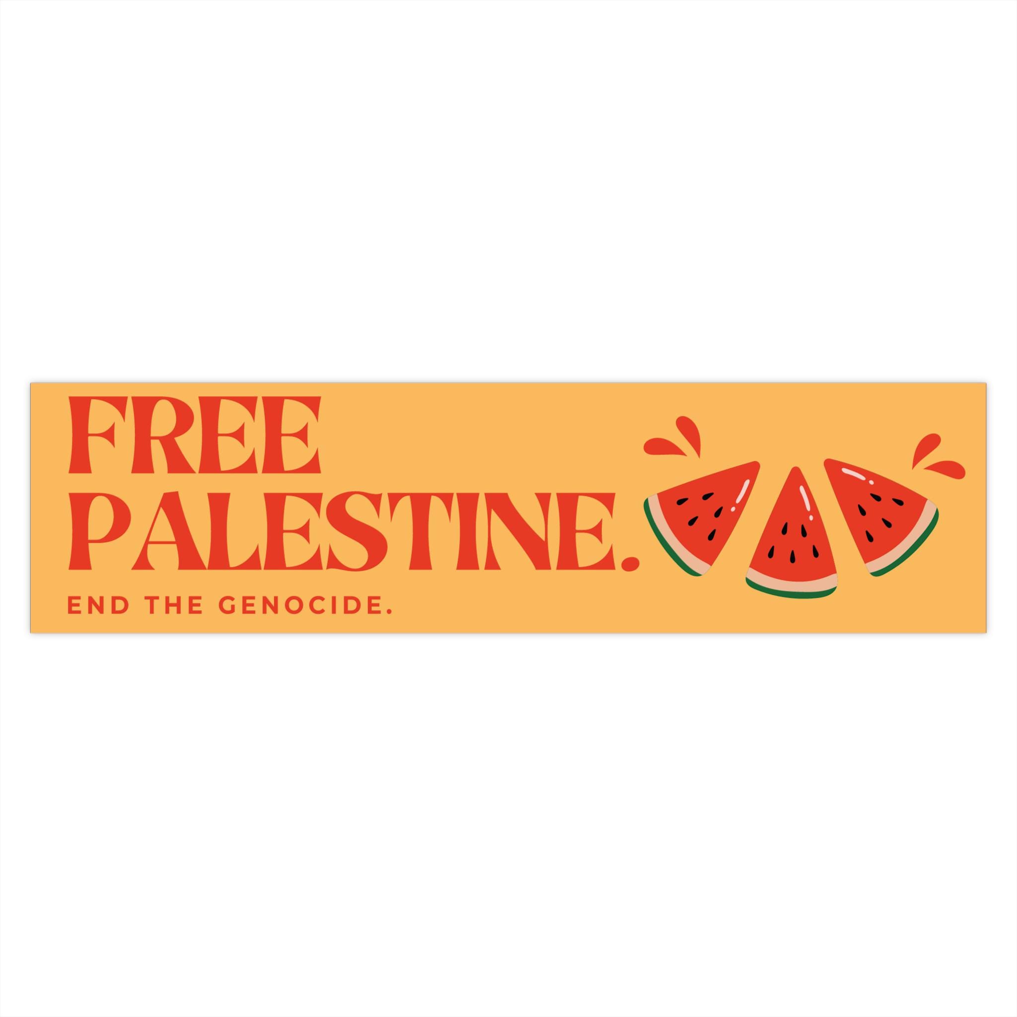 Free Palestine Bumper Sticker for a Cause End the Genocide Support PCRF ...