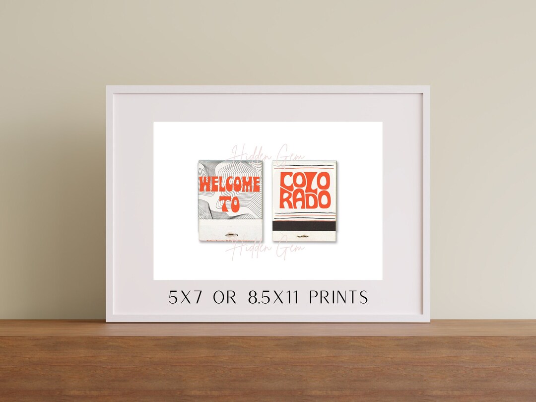 Welcome to Colorado Matchbook Art Print - Etsy