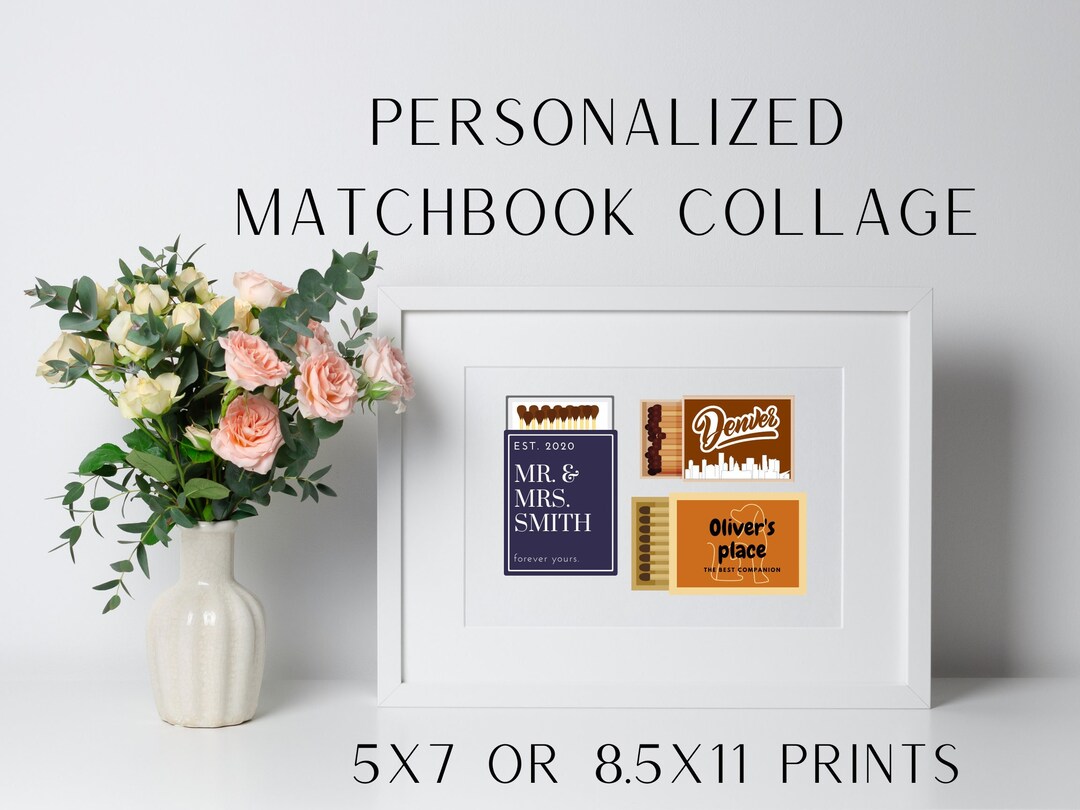 Custom Matchbook Collage Art Print - Etsy