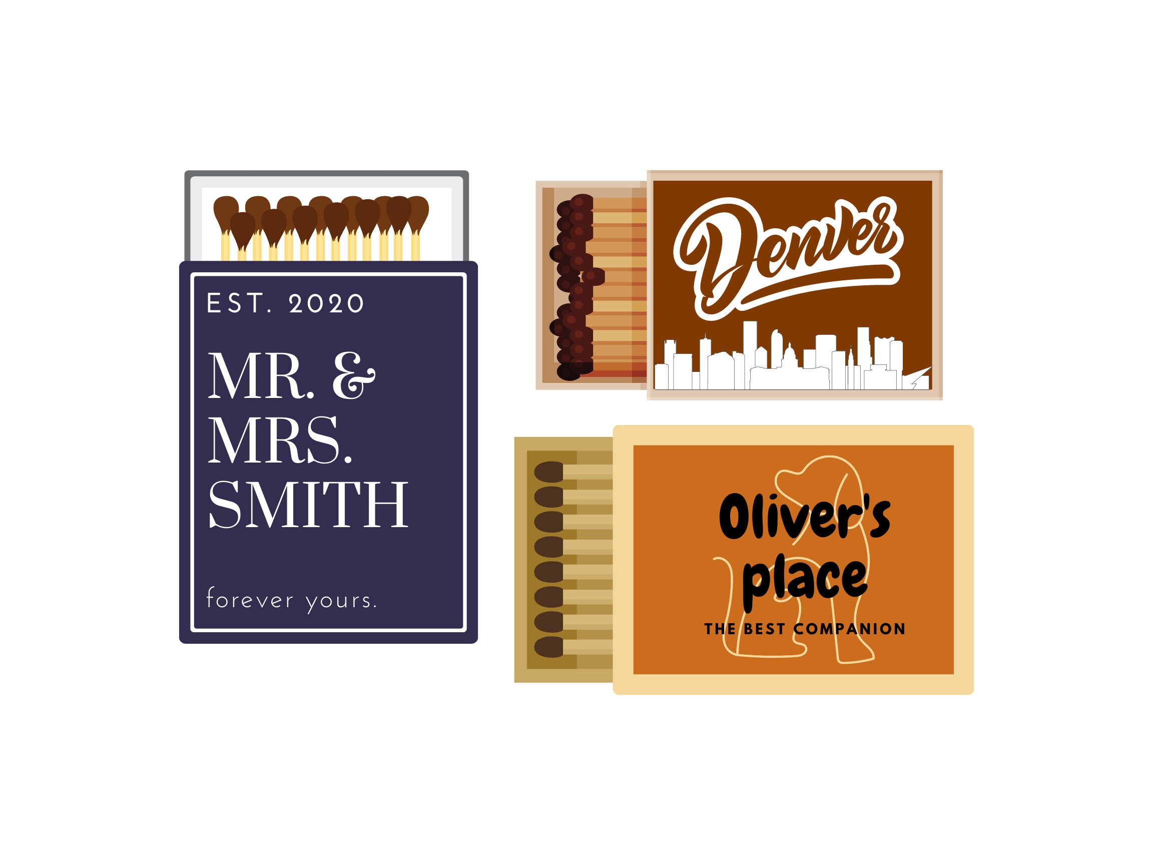 Custom Matchbook Collage (digital Print) - Etsy