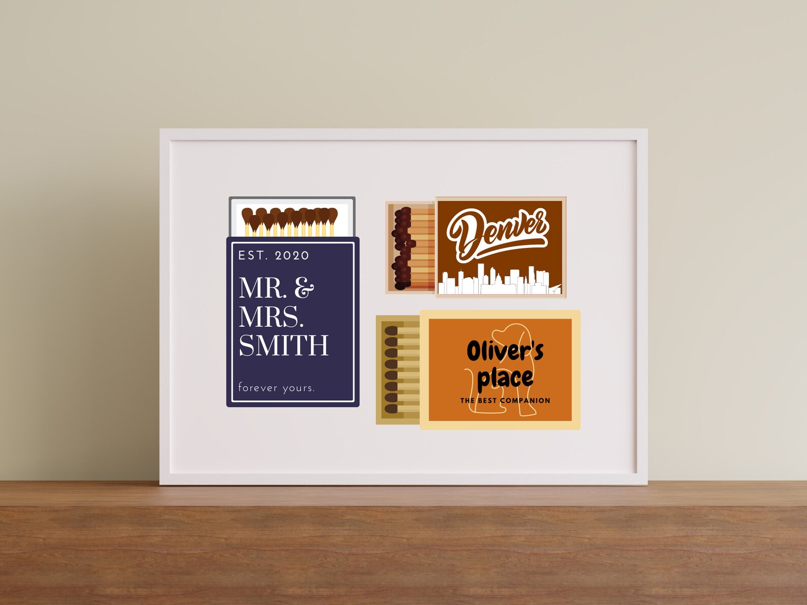 Custom Matchbook Collage (digital Print) - Etsy