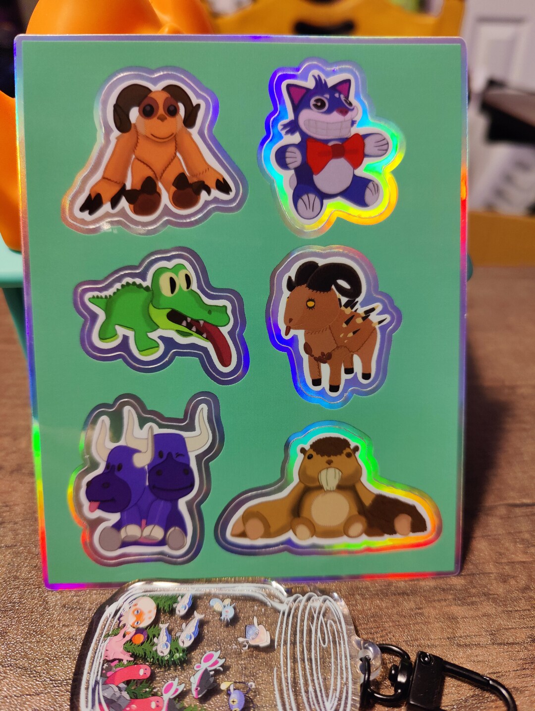 Holographic Fallout Plush Mr Fuzzy Sheepsquach Sticker Sheet Unofficial ...