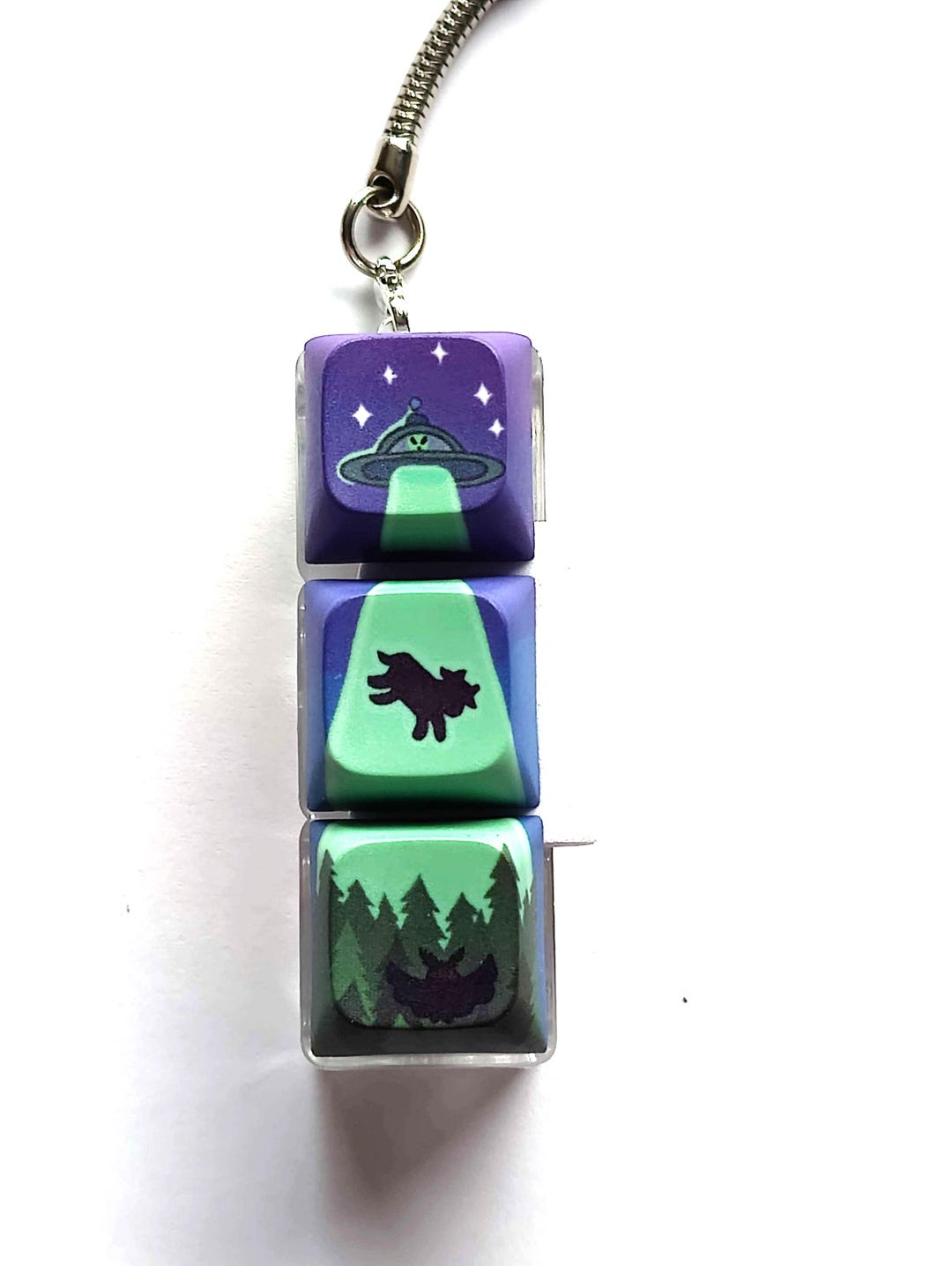Alien Abduction Keycap Keychain - Etsy