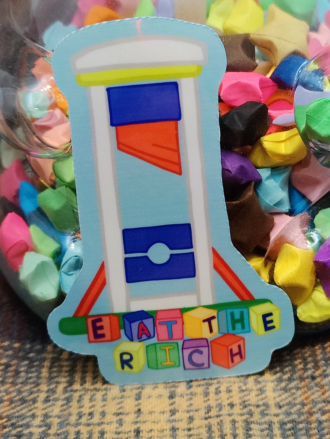 Eat the Rich Guillotine 3 Inch Vinyl Funny Dark Humor Sticker - Etsy