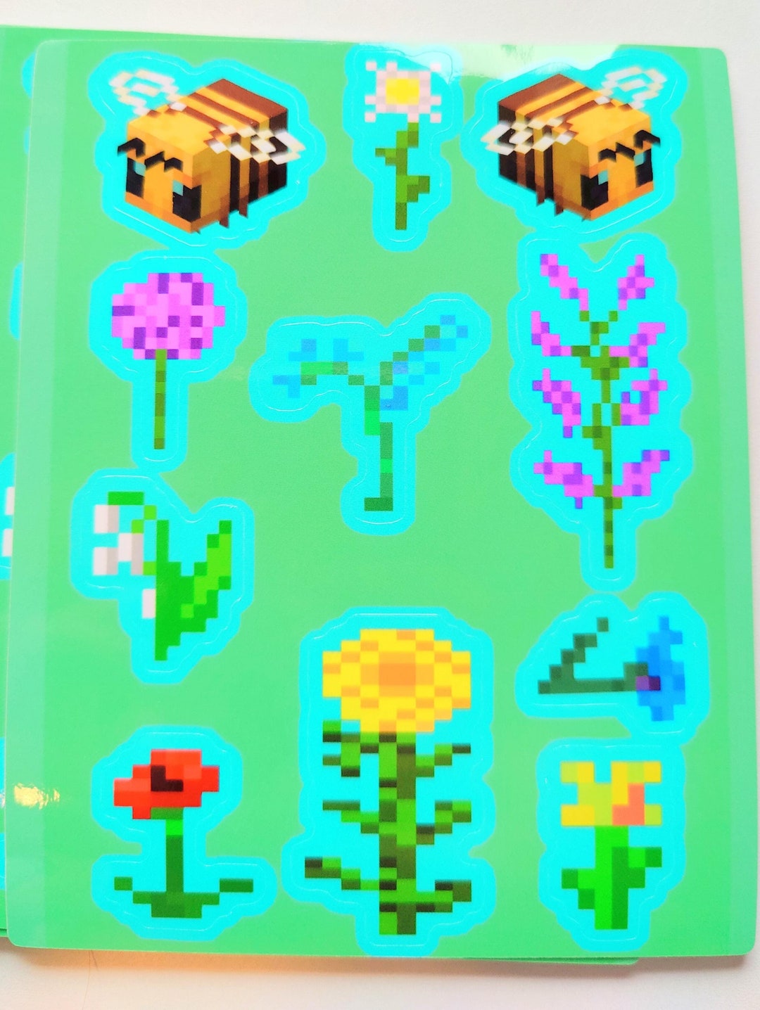 Fan-made Minecraft Bees Sticker Sheet - Etsy