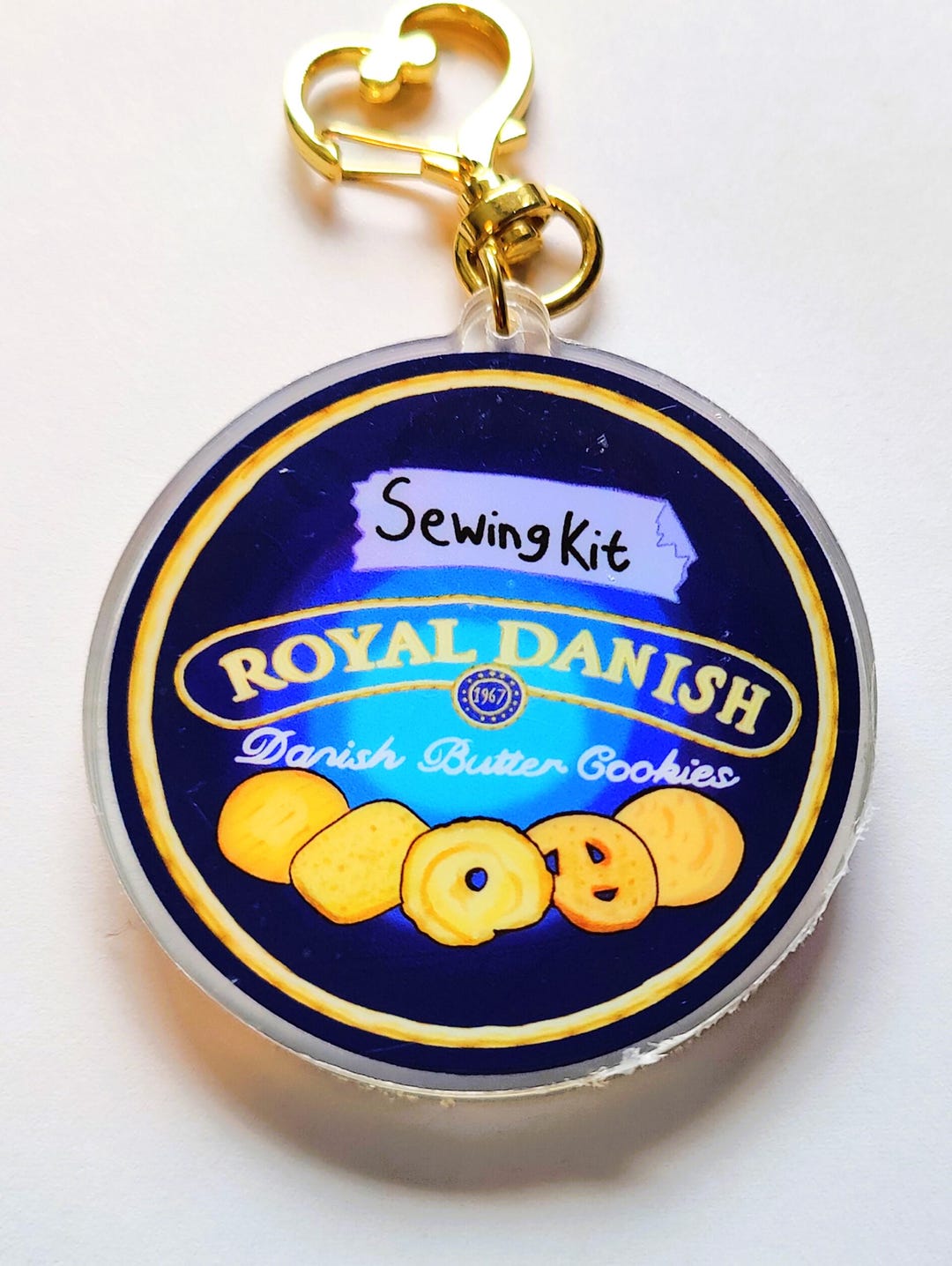 Butter Cookies Sewing Kit Shaker Keychain Charm - Etsy