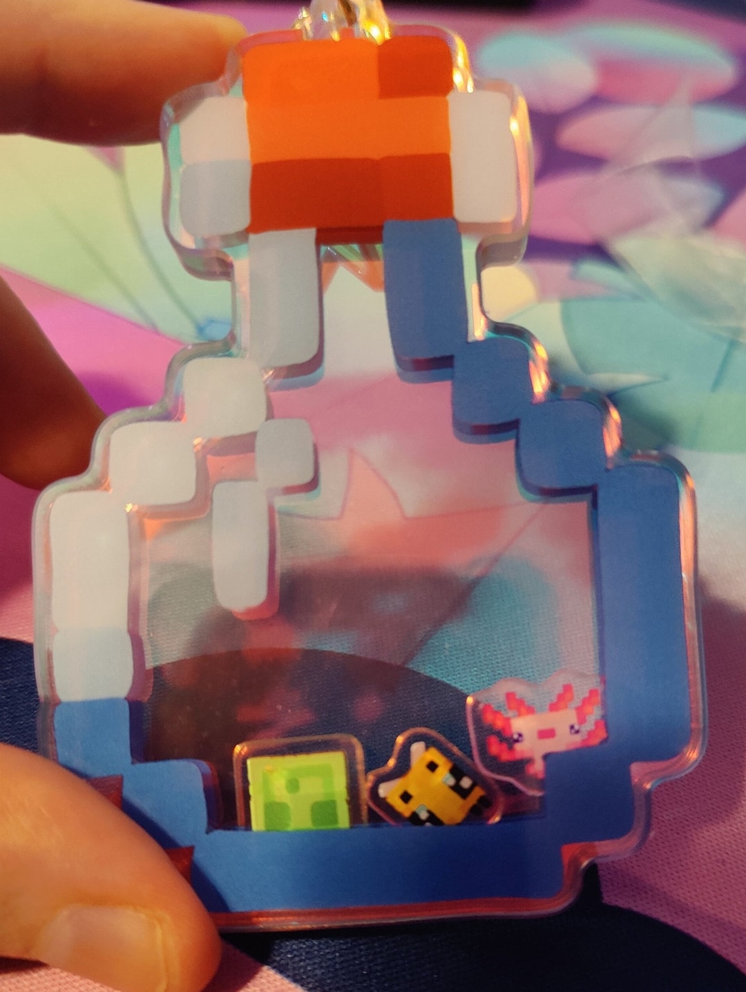 Fan-made Minecraft Potion Shaker Keychain Charm - Etsy