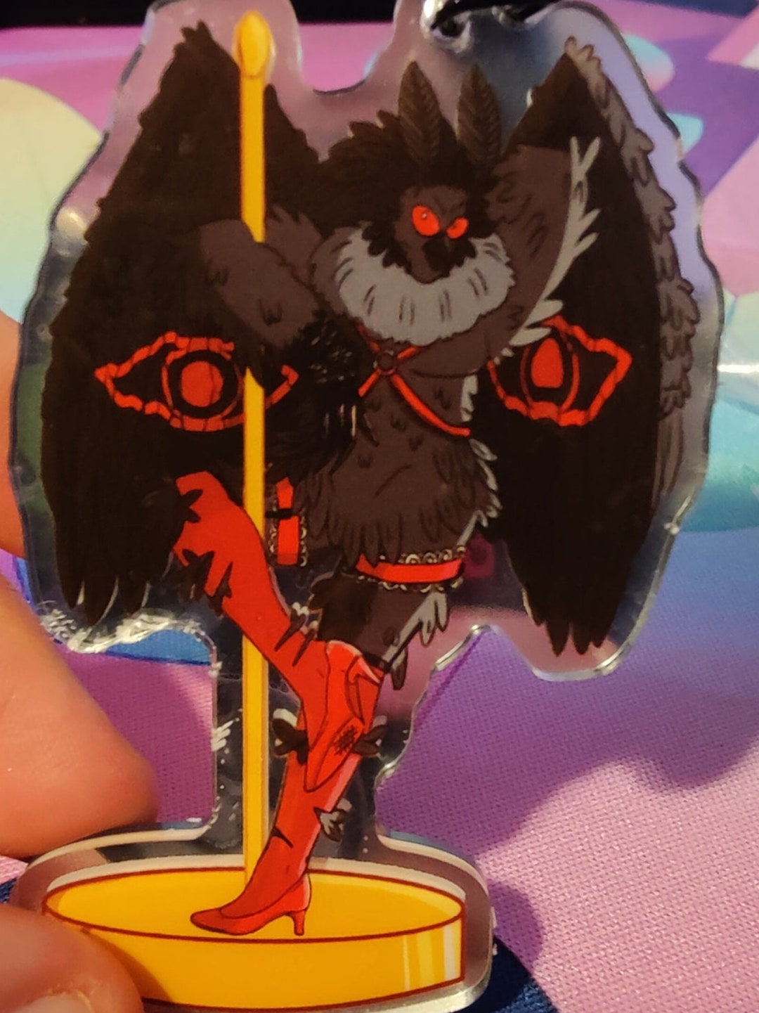 Stripper Cryptid Mothman Acrylic Version 2 Charm Moth Monster Lover ...