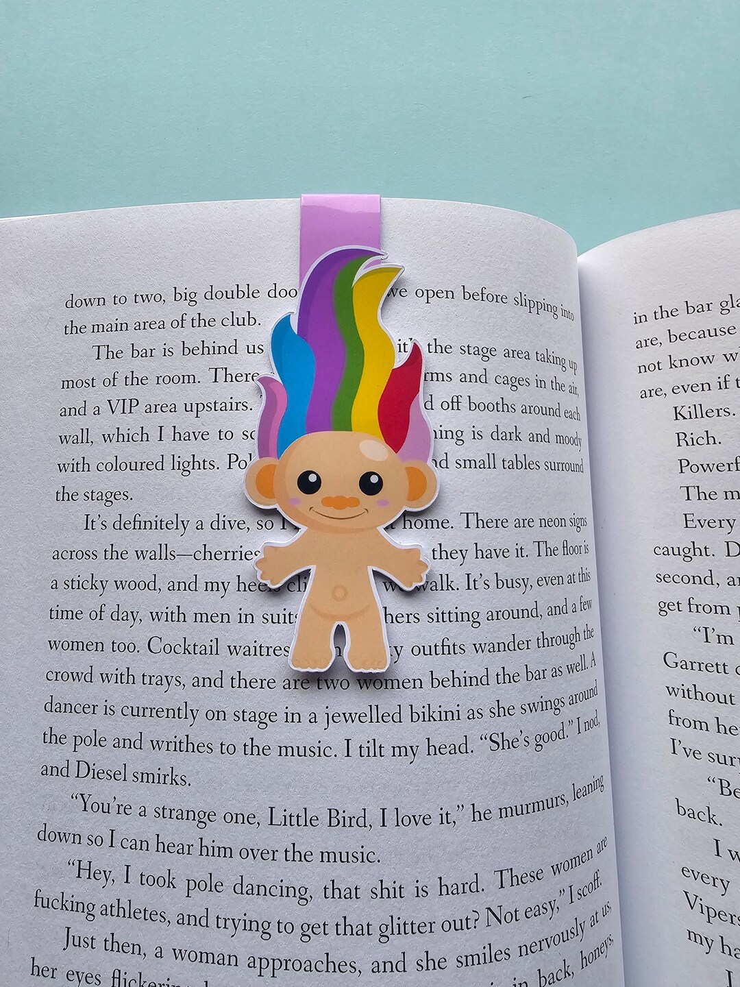 Troll Magnetic Bookmark, Rainbow Hair Troll, Magnetic Bookmark, 80's ...