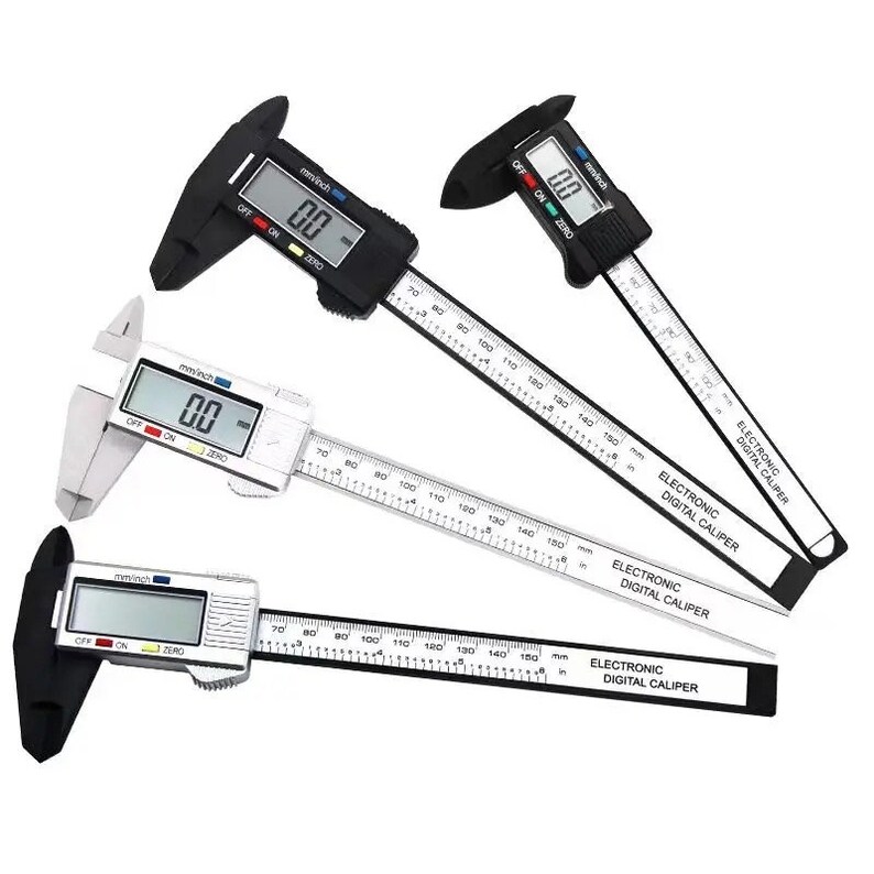 150mm 100mm Electronic Digital Caliper Carbon Fiber Dial Vernier ...