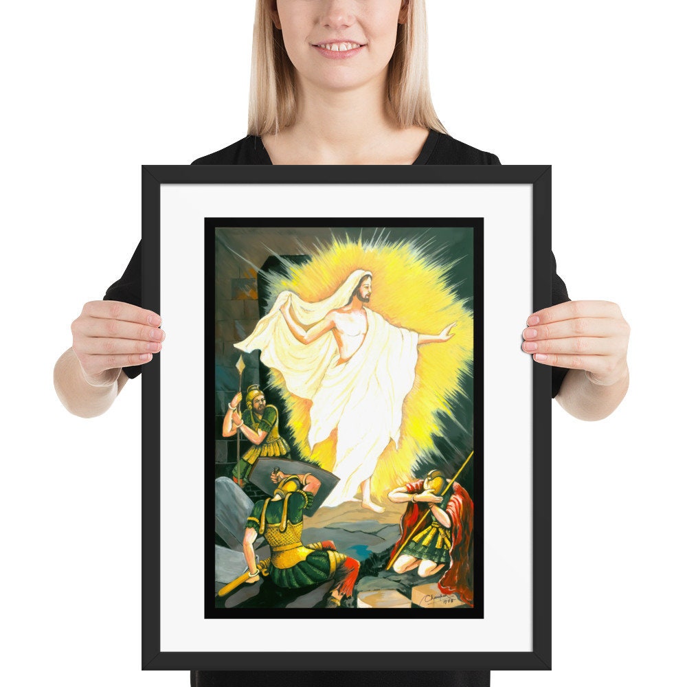 Resurrection of Jesus Classic Watercolor Art Painting Framed - Etsy