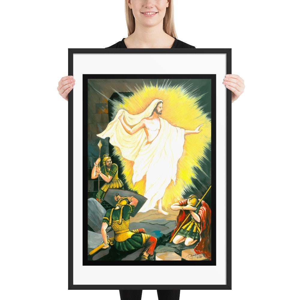 Resurrection of Jesus Classic Watercolor Art Painting Framed - Etsy